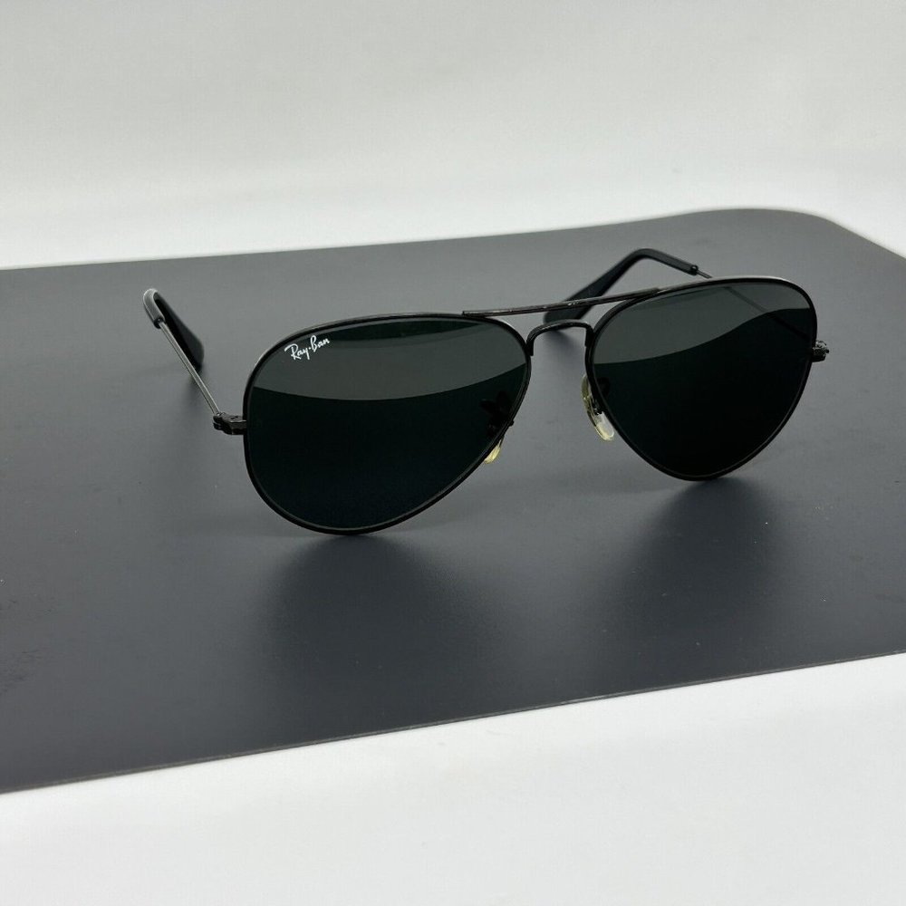 Vintage B&L Ray Ban Bausch & Lomb Black 58mm Aviator … - Gem